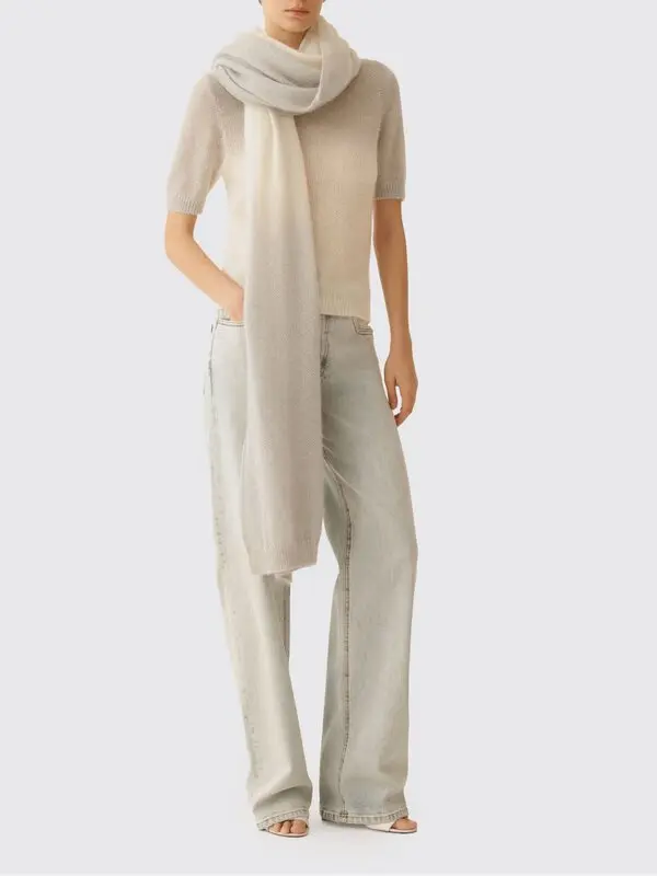 Fabiana Filippi Wool Blend Scarf With Sequins