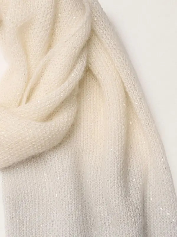 Fabiana Filippi Wool Blend Scarf With Sequins