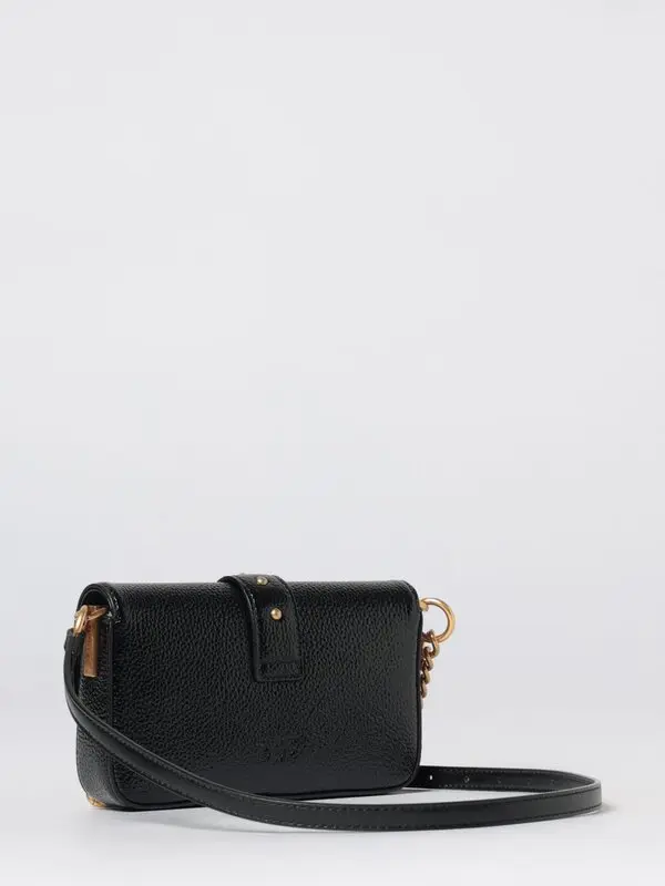 Pinko Love Birds Leather Mini Crossbody Bag