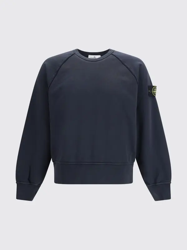Stone Island Cotton Crew Neck Sweatshirt - Blue