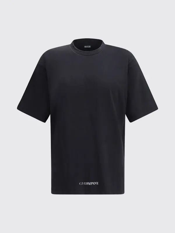C.P. COMPANY Cotton T-shirt With Logo - Black