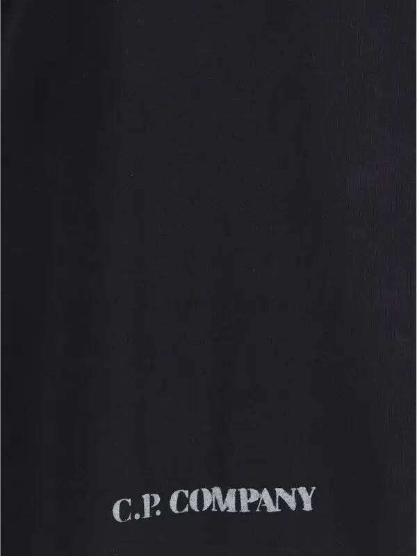 C.P. COMPANY Cotton T-shirt With Logo - Black