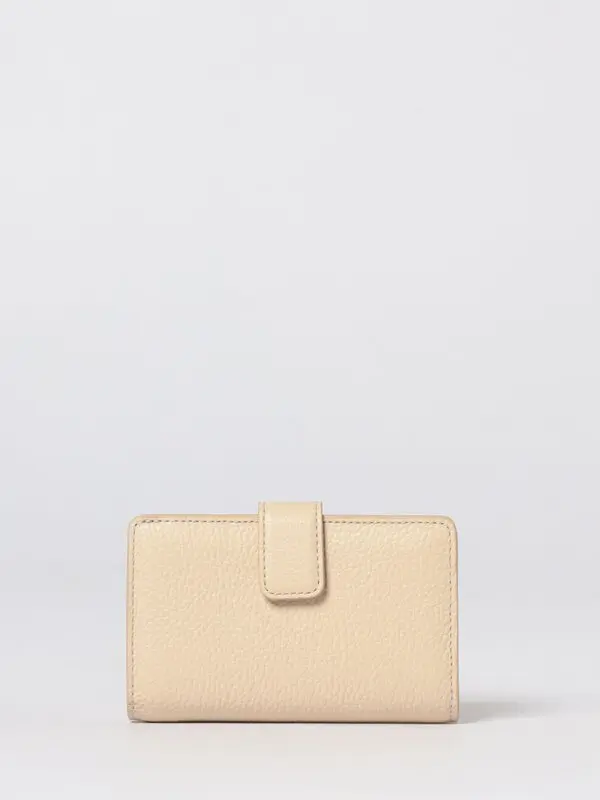 COCCINELLE Grained Leather Wallet - Beige