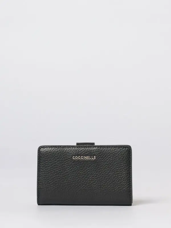 COCCINELLE Grained Leather Wallet - Black