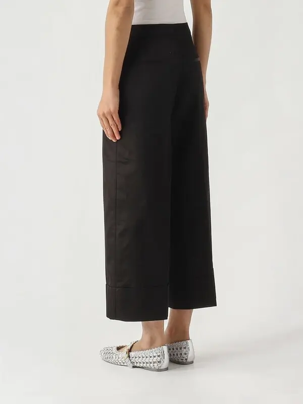 PT TORINO Cotton Blend Cropped Trousers