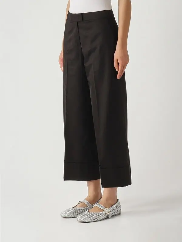 PT TORINO Cotton Blend Cropped Trousers