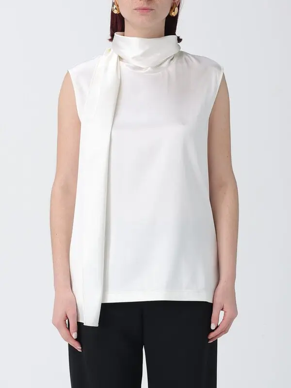 Bottega Veneta Sleeveless Silk Blouse - White