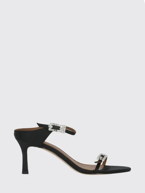 Kurt Geiger Embellished Satin High Heel Sandals - Black