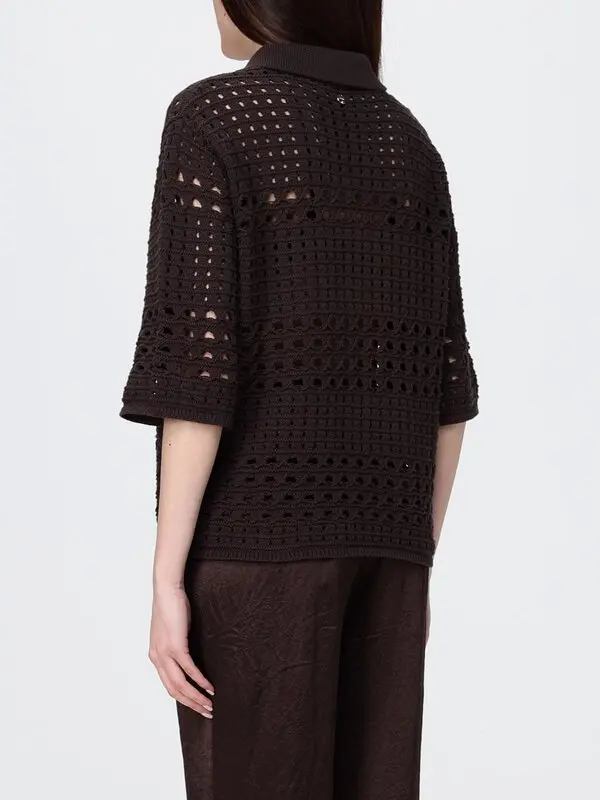 Liu Jo Crochet Cotton Cardigan - Brown