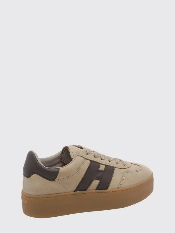 Hogan H698 Platform Sneakers In Leather And Nubuck