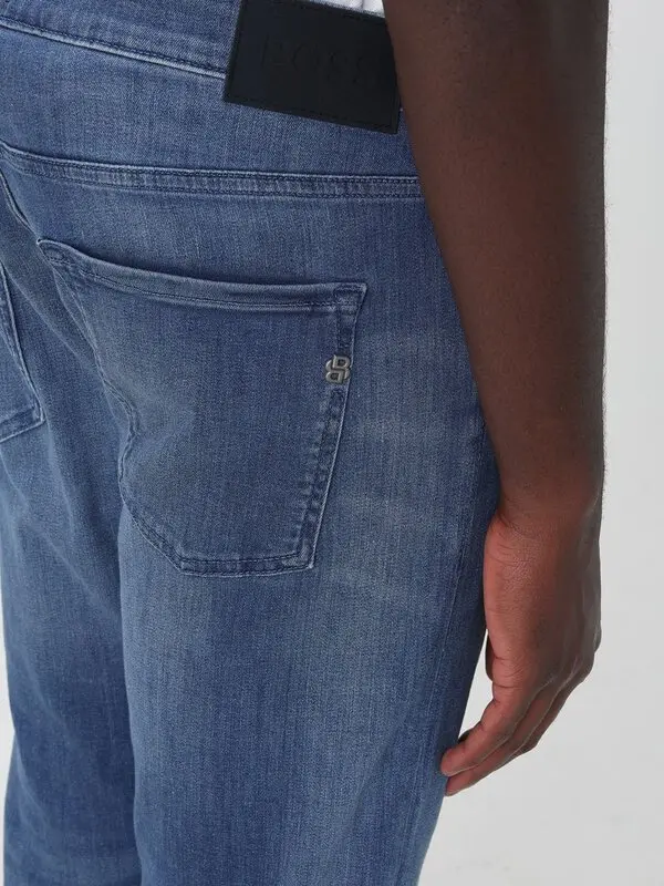 BOSS Slim Fit Five-pocket Denim Jeans - Navy