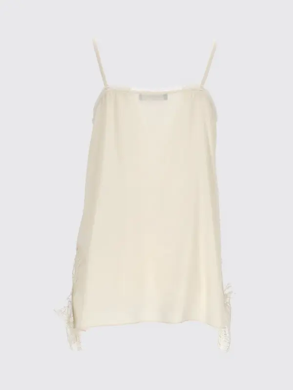 Fabiana Filippi Silk Blend Top With Lace Trim