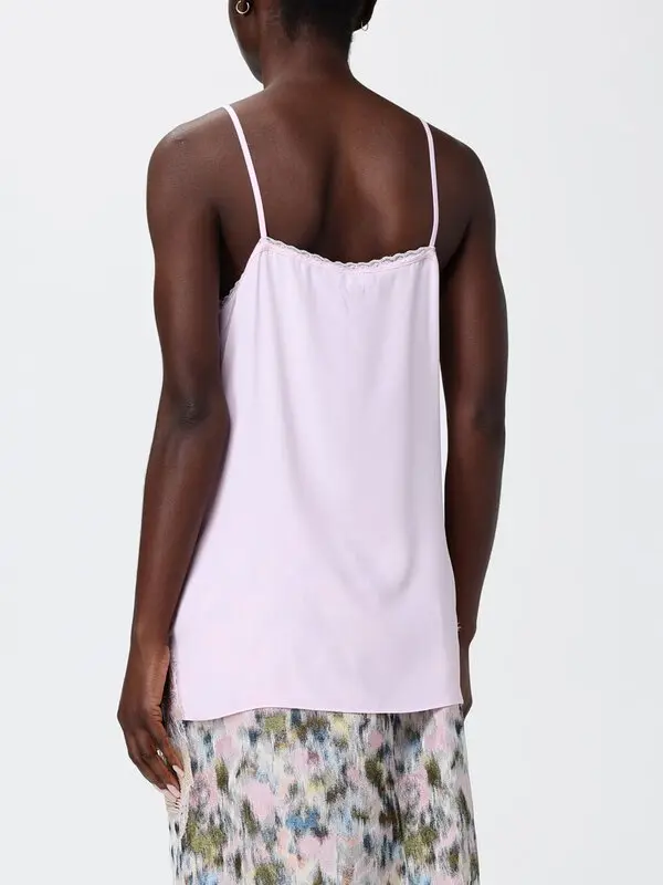 Fabiana Filippi Silk Blend Top With Lace Insert