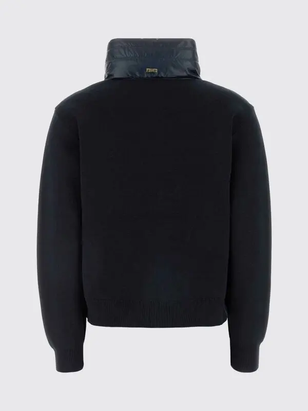 Herno Quilted Down Jacket With Cotton And Nylon Knit Inserts