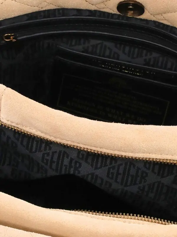 Kurt Geiger Kensington Quilted Suede Shoulder Bag