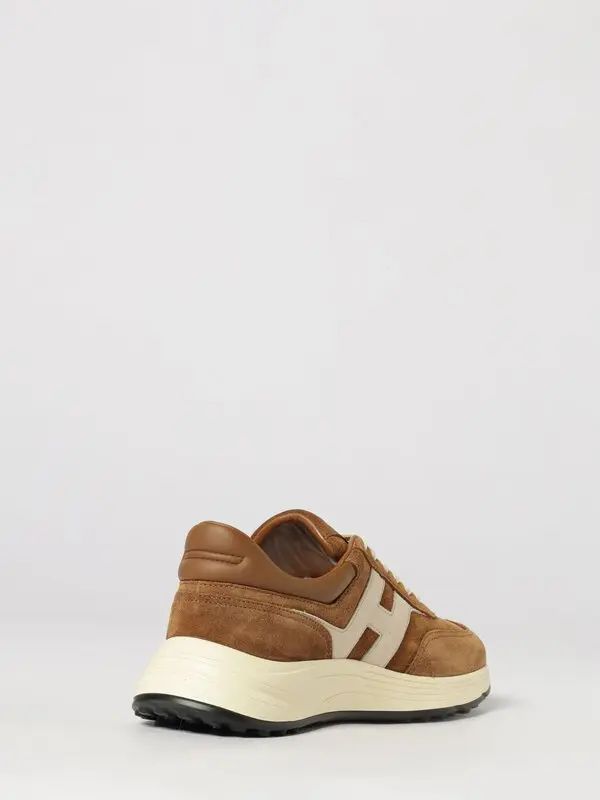 Hogan Hyperlight Suede Leather Sneakers With Chunky Sole - Earth