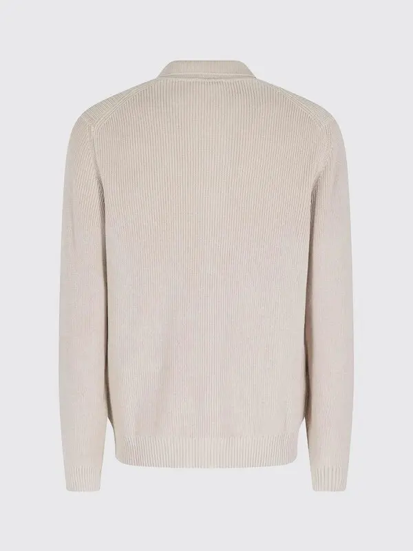 FAY Knitted Cotton Cardigan With Classic Collar And Button Closure