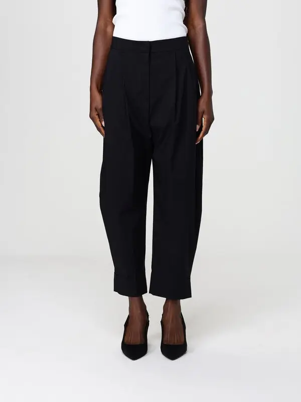 PT TORINO Cotton Blend Cropped Trousers