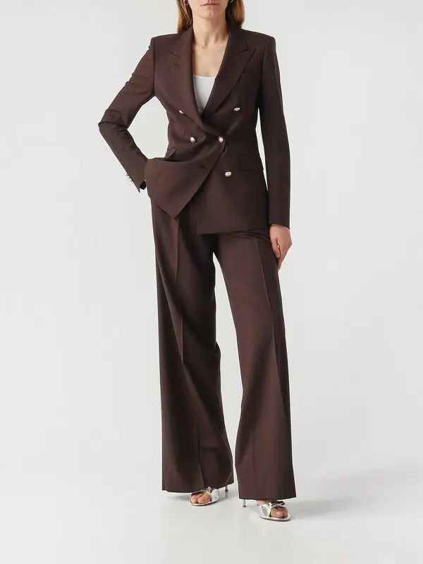 Tagliatore Stretch Virgin Wool Palazzo Trousers