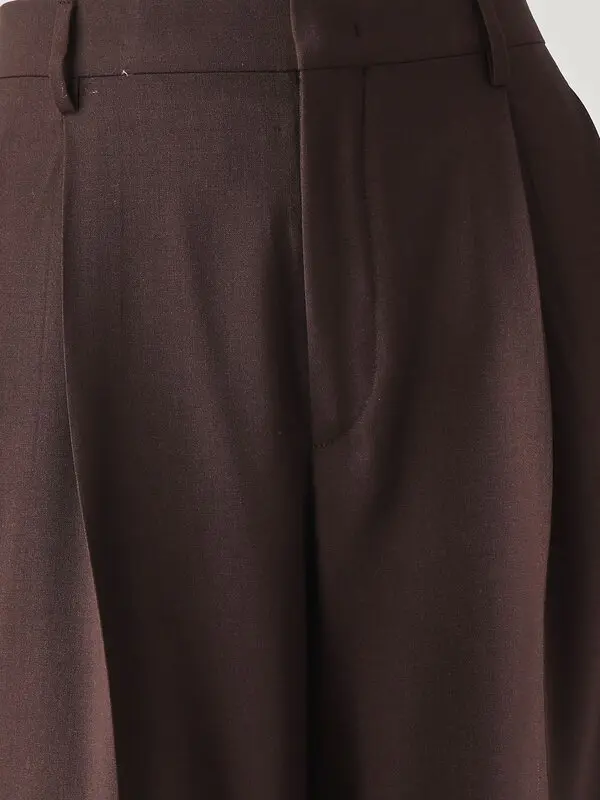 Tagliatore Stretch Virgin Wool Palazzo Trousers
