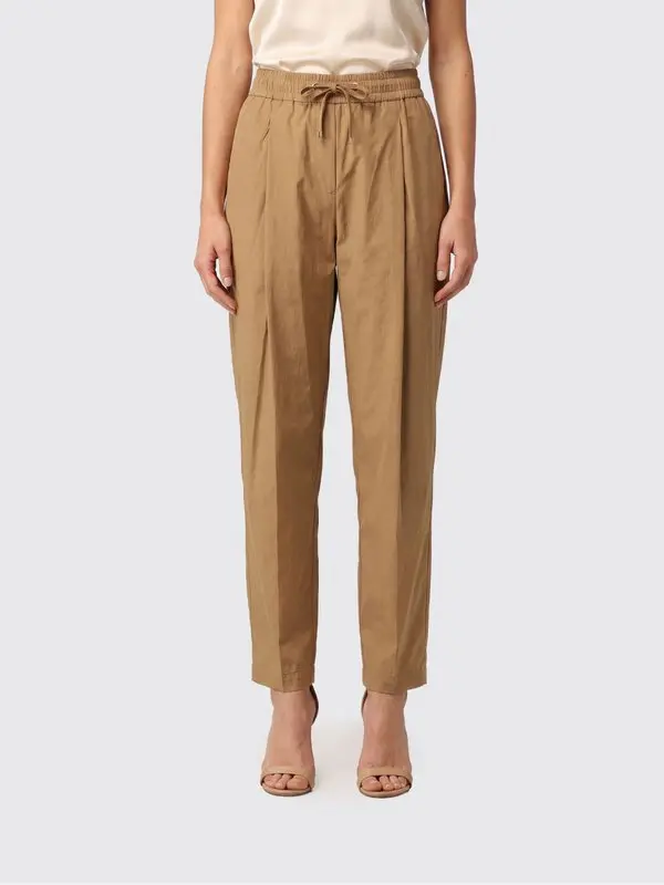 Herno High-waisted Straight-leg Pants In Nylon With Drawstring Waist