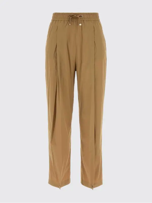 Herno High-waisted Straight-leg Pants In Nylon With Drawstring Waist