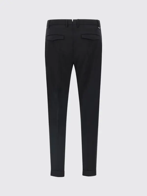 PT TORINO Slim Fit Tailored Trousers In Stretch Virgin Wool - Black