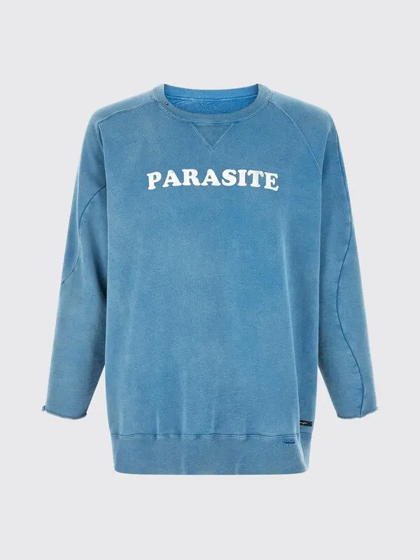 Undercover Relaxed Fit Cotton Crewneck Sweatshirt With Slogan Print
