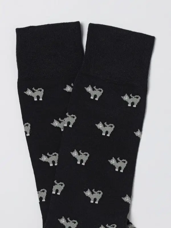 Paul Smith Patterned Crew Socks - Blue