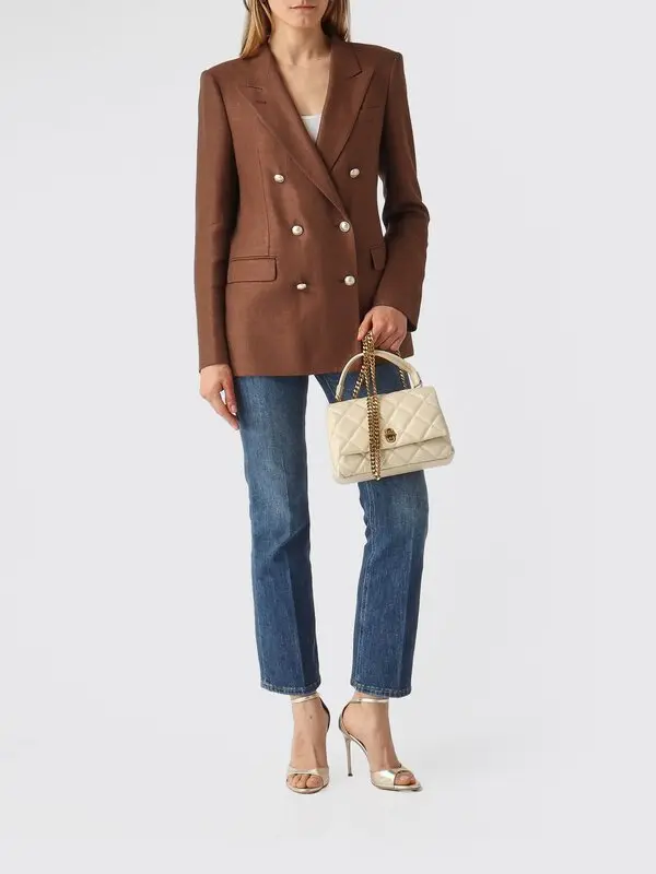 Tagliatore Double Breasted Linen Blend Blazer