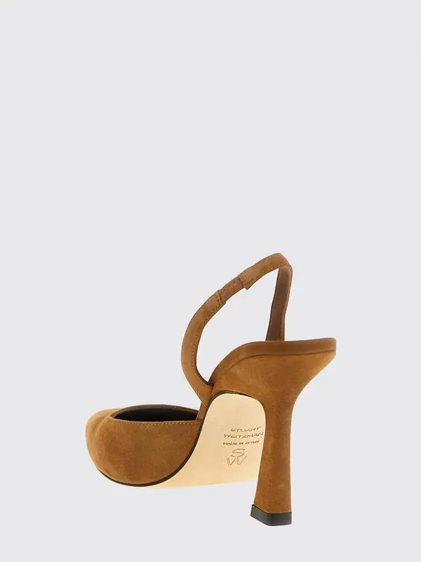 STUART WEITZMAN Vinnie Suede Slingback Pumps With High Heel