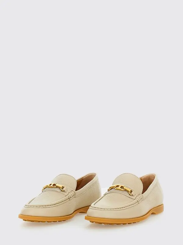 TOD'S Leather Loafers - White