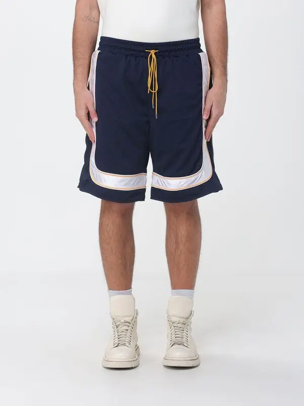 Rhude Bi-color Polyester Sports Shorts With Side Bands