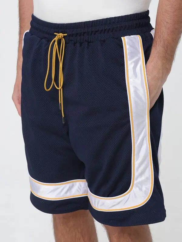 Rhude Bi-color Polyester Sports Shorts With Side Bands