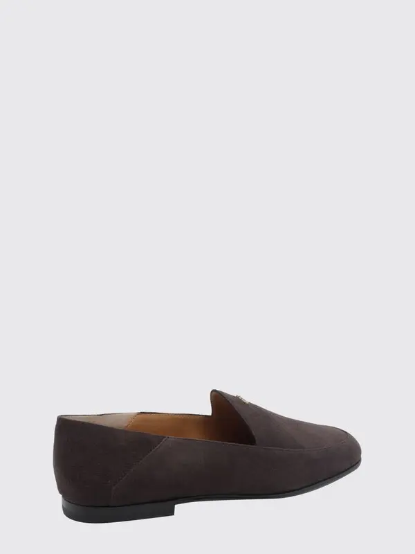 TOD'S Suede Calfskin Loafers With Metal Logo - Brown