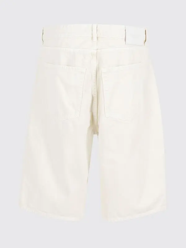 ICON DENIM LOS ANGELES Cotton Denim Bermuda Shorts - Cream