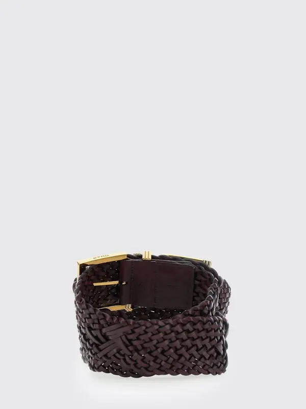 Etro High Adjustable Woven Calf Leather Belt With Buckle - Brown