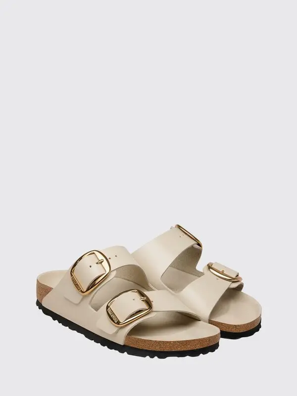 BIRKENSTOCK Arizona Big Buckle Leather Sandals - Beige