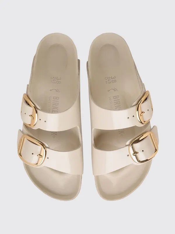 BIRKENSTOCK Arizona Big Buckle Leather Sandals - Beige