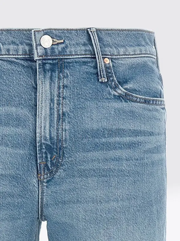 MOTHER Mid-rise Straight Leg Jeans In Denim
