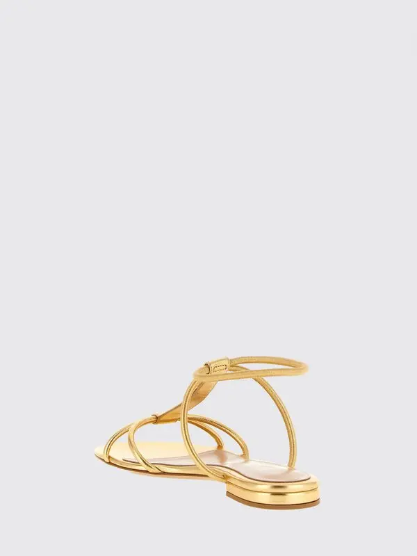 GIANVITO ROSSI Lilo Laminated Nappa T-strap Low-heel Sandals