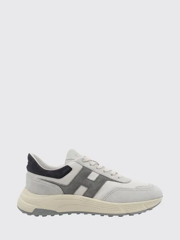 Hogan Hyperlight Calfskin And Suede Sneakers - White