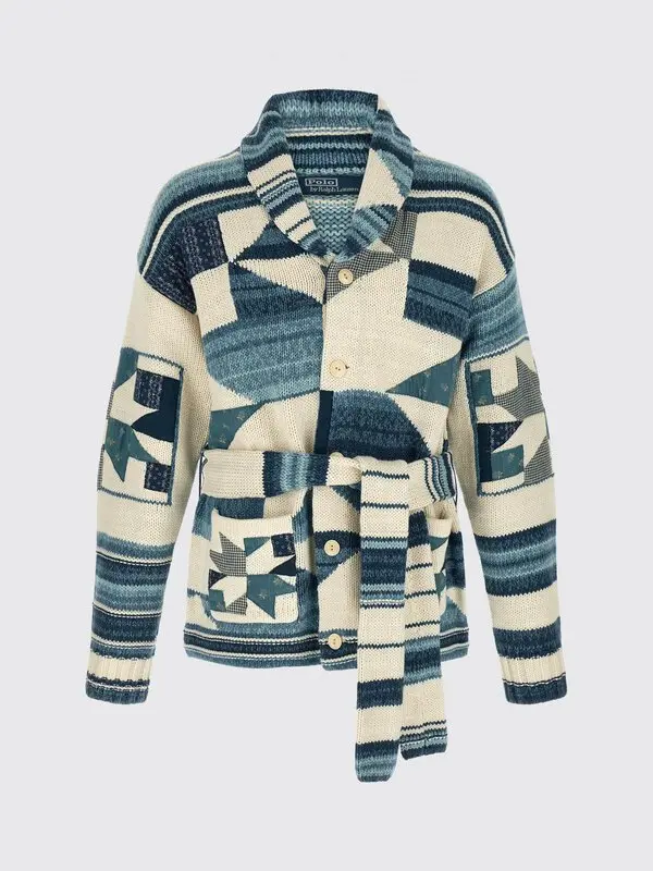 Polo Ralph Lauren Cotton And Linen Shawl Collar Cardigan With Belt