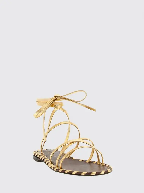 GIANVITO ROSSI Moroccan Ankle-tie Laminated Nappa Sandals