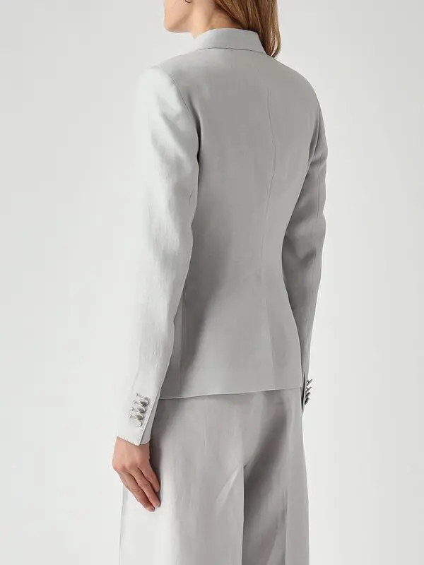 Tagliatore Double Breasted Linen Blazer