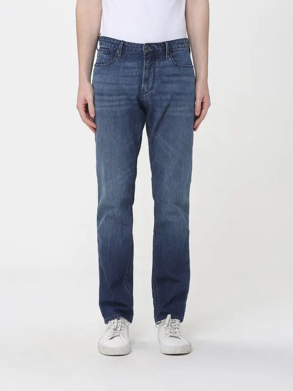 Emporio Armani Cotton Straight Jeans - Blue