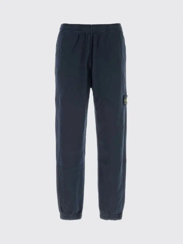 Stone Island Cotton Jogging Pants With Elasticated Waist - Navy