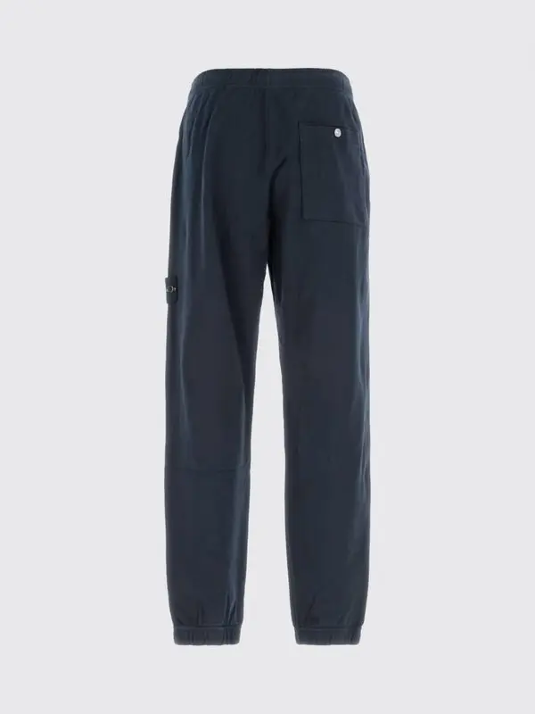 Stone Island Cotton Jogging Pants With Elasticated Waist - Navy
