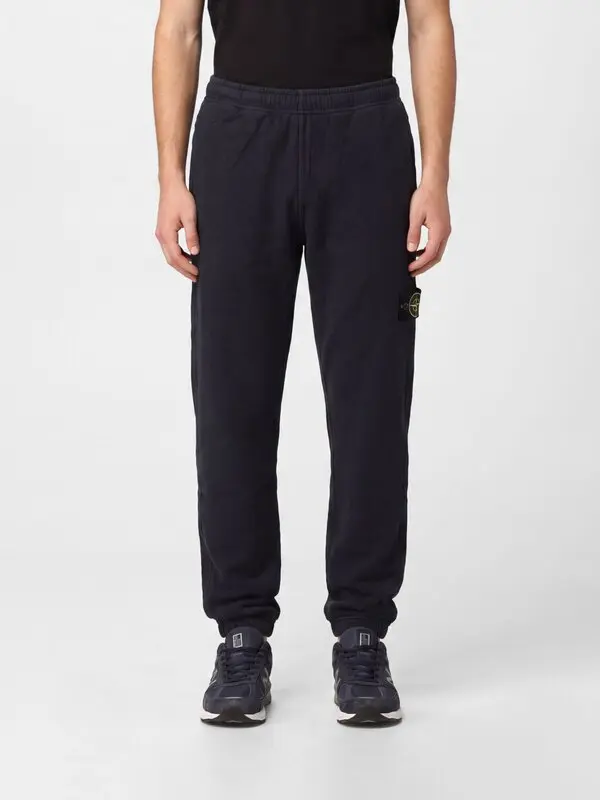 Stone Island Cotton Cargo Joggers With Compass Logo Patch