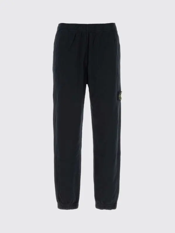 Stone Island Cotton Cargo Joggers With Compass Logo Patch